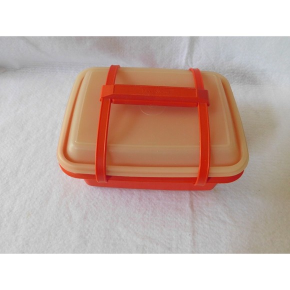 Tupperware | Kitchen | Vintage Tupperware Pack N Carry Orange Lunch Box ...